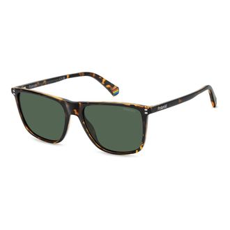 Polaroid Homme, Accessoires, Brun, Taille: 55 MM Havana Vert Lunettes de Soleil Polarisées