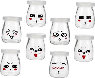 Garneck Joghurtgläser Mit Deckel 150ml - 8er Set Dessertgläser Für Selbstgemachtes Joghurt - Pudding Und Marmelade Ideal Für Kreative Desserts Und Vorratshalt