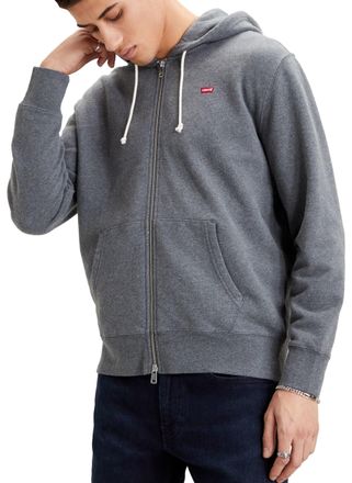 Levi's Herren Sweatshirt mit Rei&szlig;verschluss, Kohleheide Xx, S