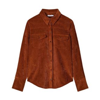 Patrizia Pepe Velvet 500-Rib Shirt - - Blouses & Shirts - Damen - Braun - L