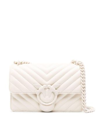 Pinko mini sac &agrave; main Love Bag One en cuir - Tons neutres