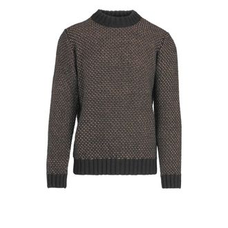 Bomboogie Homme, Pulls, Brun, Taille: L Pull Col Rond Bicolore