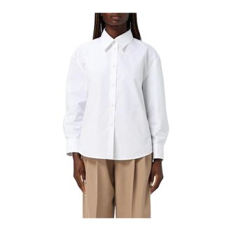 Jil Sander Femme, Blouses et Chemises, Blanc, Taille: 38 FR Chemise Blanche en Coton Style Minimaliste