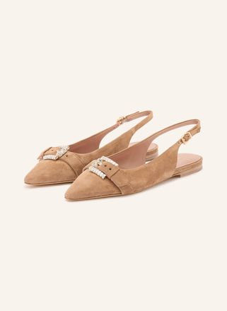 Kennel & Schmenger Slingballerinas Nika Mit Schmucksteinen beige