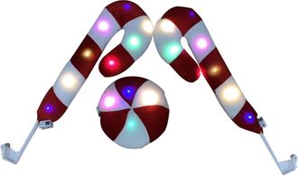 Generic Weihnachtliches Auto-Geweih-Set - 550 g Autoschmuck, Dekorationszubeh&ouml;r aus festlichem Material, Rentier-Design mit leuchtendem Feiertagsstil | Niedli