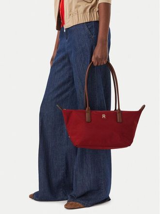 Tommy Hilfiger Handtasche Popette East West Tote AW0AW19211 Rot