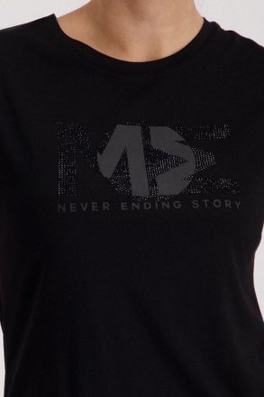 Monari T-Shirt mit Strasssteinen