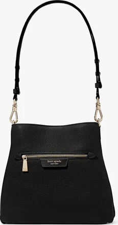 Kate Spade New York Kate Spade Hudson Schultertasche Aus Genarbtem Leder f&uuml;r Frauen in Schwarz | LEDER