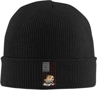 Generic Bonnet P&ecirc;cheur De Poisson-Globe Drapeau des &Eacute;tats-Unis Classique Chapeau Tricot&eacute; Extensible Bonnet Hiver pour Sport Ext&eacute;rieur Shopping