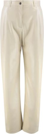 Pinko Pinko, Femme, Pantalons, Beige, Taille: 40 FR Pantalon ballon en éco-cuir