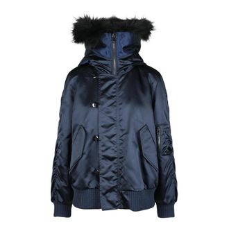 Dondup Femme, Vestes, Bleu, Taille: 42 FR Bomber Jacket