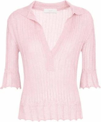 Elisabetta Franchi Femme, Pulls, Rose, Taille: 40 FR Polo de punto