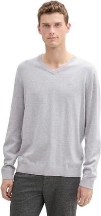 Tom Tailor 1039811 Pull-Over Homme, 15398 - Mélange de Pierres Claires., L