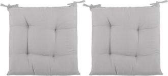 KASANOVA Kasanova Set mit 2 Stuhlkissen, hellgrau, 39 x 39 cm, aus Mikrofaser