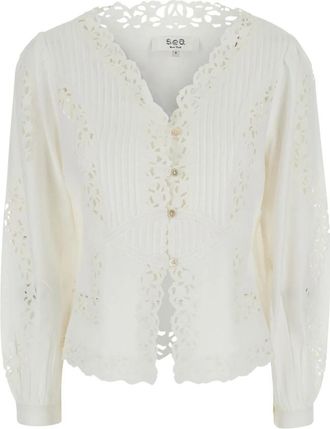 Sea NY Femme, Blouses et Chemises, Blanc, Taille: 38 FR Sofia Blouse