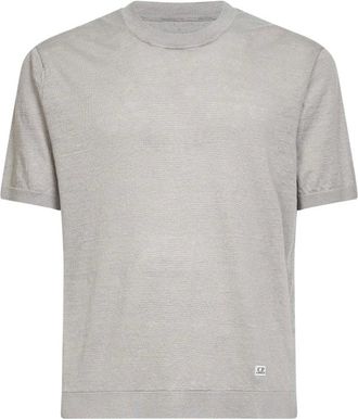 C.P. Company C.p. Company, Homme, Tops, Gris, Taille: L T-Shirt Ras du Cou