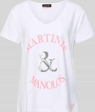 Miss Goodlife Relaxed Fit T-Shirt mit Pailettenbesatz Modell Martinis Manolos