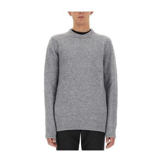 Dolce & Gabbana Jersey mit Logo-Plakette - - Knitwear - Herren - Grau - L