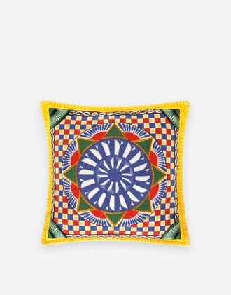 Dolce & Gabbana Cashmere Jacquard Cushion Medium - Mittelgro&szlig;e Kissen Mehrfarbig Onesize