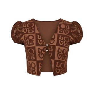 House of Sunny Casa Amor Top - - Blouses & Shirts - Damen - Braun - XS
