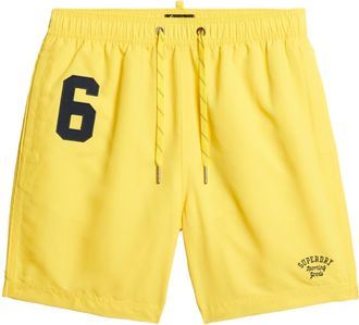 Superdry Herren 17-Zoll Polo-Badeshorts aus recyceltem Material Nautisch Gelb M