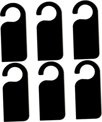 Pretyzoom 6st&uuml;cke Teiliges Holz Doppelseitig Beschreibbar Mit Kreide Nat&uuml;rliche Holzanh&auml;nger F&uuml;r Zimmert&uuml;ren Und Haust&uuml;rornamente Wiederverwendbar Dekorativ Und