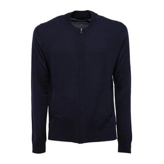 Hosio Lupo ZIP F16 Wollpullover - - Knitwear - Herren - Blau - S