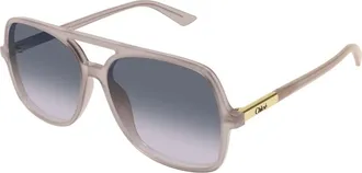 Chlo&eacute; unisex, Accessoires, Beige, Taille: 57 MM Lunettes de soleil Aviateur