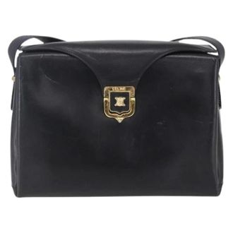 Celine Sac bandouli&egrave;re vintage en cuir doccasion - Femme - Pre-owned - Noir - Taille: ONE Size