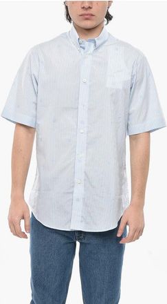 Givenchy Awning-Print Cotton Button-Down Shirt size 39