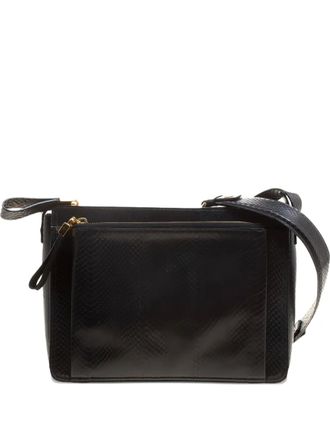 Lanvin Schultertasche aus Schlangenleder - Schwarz