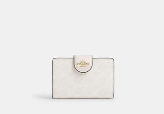 Coach Mittelgro&szlig;es Portemonnaie aus Signature-Canvas mit Rundumrei&szlig;verschluss