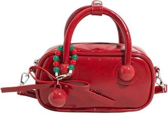 Generic Sac &agrave; bandouli&egrave;re pour femme en polyur&eacute;thane de couleur unie avec sac fourre-tout r&eacute;glable petit sac carr&eacute; pour les achats quotidiens pour une utilisa