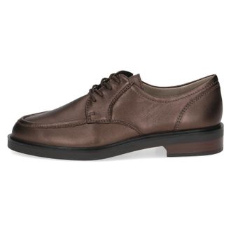 Caprice Caprice Damen Schn&uuml;rschuhe aus Leder Elegant, Metallisch (Dk Brown Met), 37.5 EU