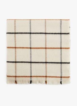 Saison 1865 Fliesen gewebter Schal - Beige