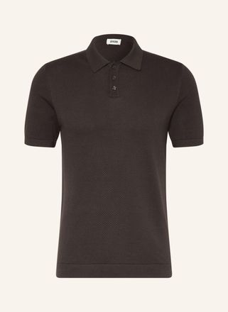 Drykorn Drykorn Strick-Poloshirt Triton Regular Fit braun