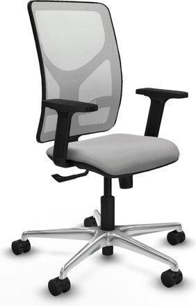 Piqueras y Crespo Arbeitsstuhl mit Armlehnen, h&ouml;henverstellbare Lendenwirbelst&uuml;tze, ausgestattet mit 3 Positionen und Schneideschaum, mit Rollen von 65 mm Nylon, Wei&szlig;/H