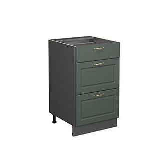 Vicco Meuble Cuisine Fame-Line, Vert Or Campagne/Anthracite, 50 cm sans Plan de Travail