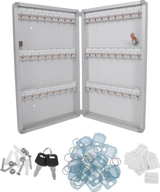Supvox Abschlie&szlig;barer Schl&uuml;sselschrank aus Metall - Wandmontage, Aufbewahrungsm&ouml;glichkeit f&uuml;r 48 Schl&uuml;ssel, inklusive Haken, Etiketten und Anh&auml;ngern f&uuml;r Home