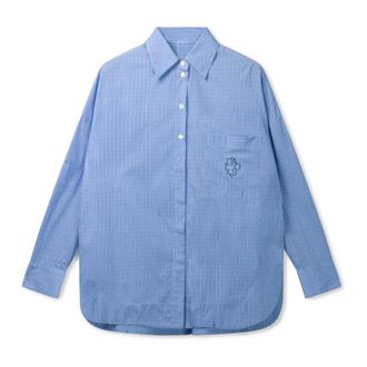 10 Days Langarm Hemd Karomuster - - Blouses & Shirts - Damen - Blau - S