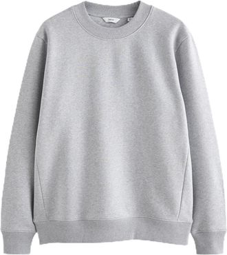 Next Herren Standard Jerseysweatshirt mit hohem Baumwollanteil Grau L