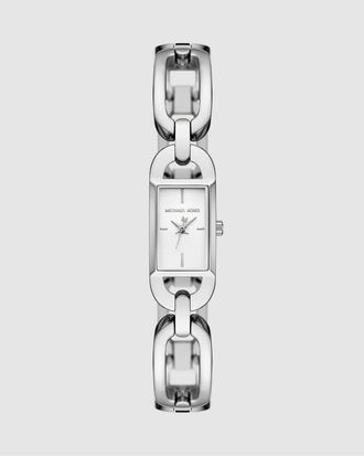 Michael Kors Mk Empire Dreizeigeruhr aus Edelstahl in Silber