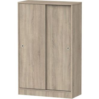 PEGANE Pegane - Armoire 2 portes coulissantes coloris cambrian - Dimensions 120 x 74 x 33 cm - Panneaux de particules haute densit&eacute; - Fabrication espagnole