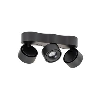 Arcchio LED Deckenleuchte Rotari (Modern) in Schwarz aus Aluminium (3 flammig,) - Lampe Deckenlampe Wohnzimmerleuchte