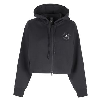 adidas by Stella McCartney Femme, Sweatshirts et sweats &agrave; capuche, Noir, Taille: 36 FR Sportswear Cropped Sweat &agrave; capuche