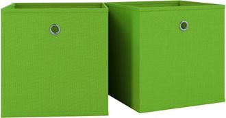 VCM 2er Set Faltbox | Klappbox Stoff Kiste | Faltschachtel | Maße Maße ca. H. 28 x B. 27 x T. 27 cm | Regalbox - Boxas