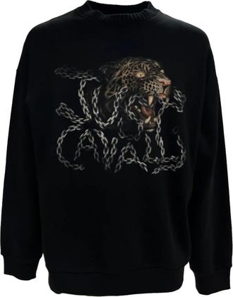 Roberto Cavalli Logo-Print Zip Cotton Hoodie - - Sweatshirts & Hoodies - Herren - Schwarzk - L