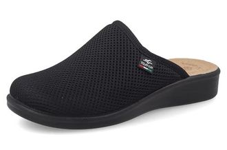 FLY FLOT Femme Ciabatta Donna Con Tomaia Fresh Rete Elastica, Sottopiede Imbottito in Pelle E Antishock Sandale Glissante, Noir, 40 EU