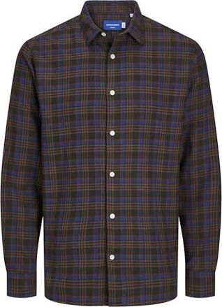 Jack & Jones Jorjoshua Flannel Check Shirt Ls Chemise à Manches Longues, Gâteau Chocolat/Carreaux : à Carreaux, XL Hommes