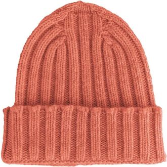 Made In Italia unisex, Accessoires, Rose, Taille: ONE Size Bonnet en cachemire tricot anglais